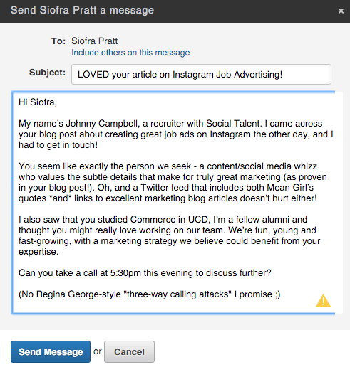 Best LinkedIn Inmail Templates Examples The INC 5000 Use 100 Leads 