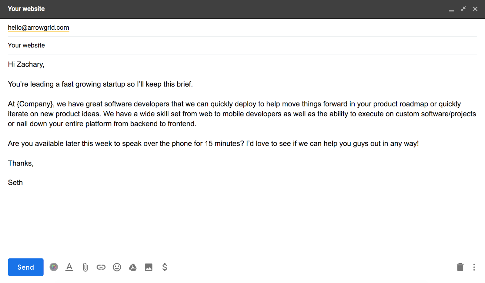 Sales Follow Up Email Sample